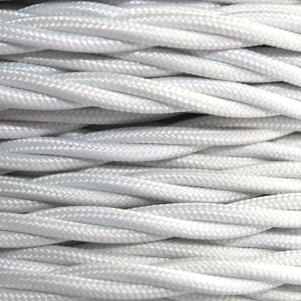 Lamparte LA-TM01 | White 3 Core Braided Twisted Vintage Flex Cable ...