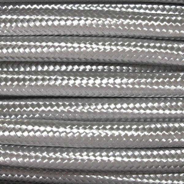 Lamparte LA-RM02 | Silver 3 Core Braided Round Vintage Flex Cable ...