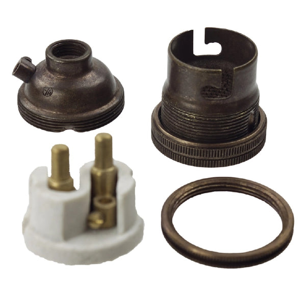 Lilleys 3003EH Old English BC B22 1/2" Threaded Entry Lampholder with ...