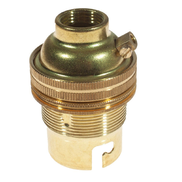Lilleys 3003E Brass BC B22 1/2" Threaded Entry Lampholder with Shade R ...