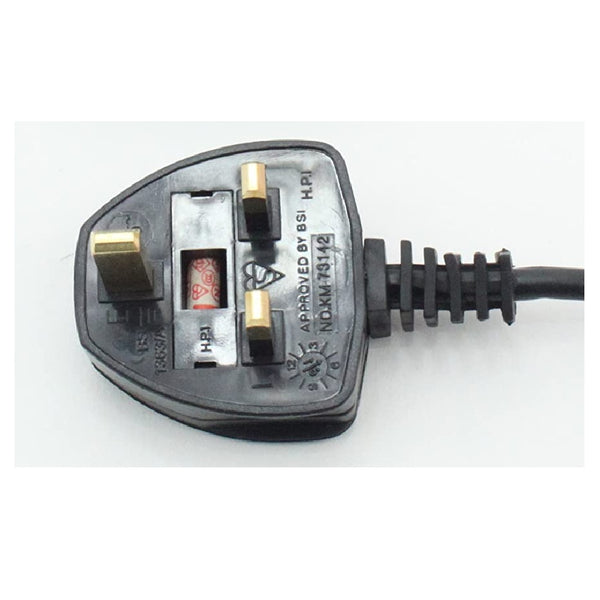 BLK-PLUG-3CORE Black Pre-Made Switched 3 Core Cable Flex with UK Plug ...