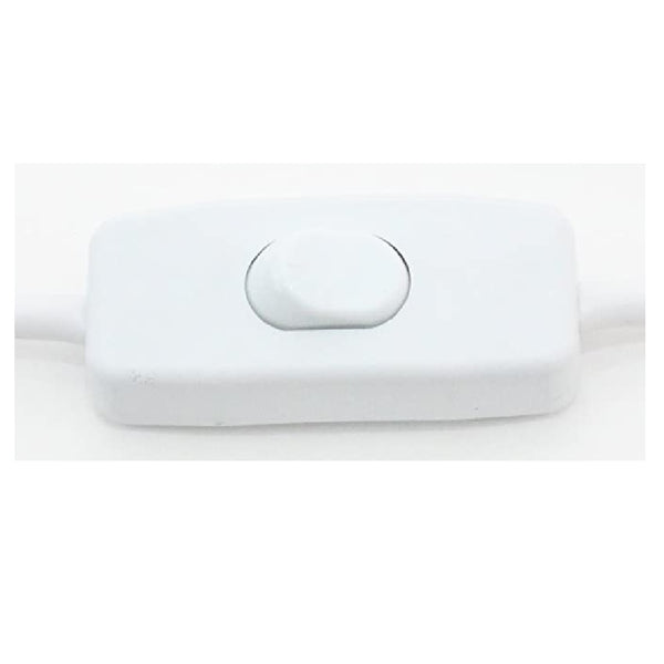 WHT-PLUG-3CORE White Pre-Made Switched 3 Core Cable Flex with UK Plug ...