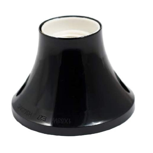 Jeani A45WBB | ES Black Plastic Lampholder Batten Type – Lighting Spares